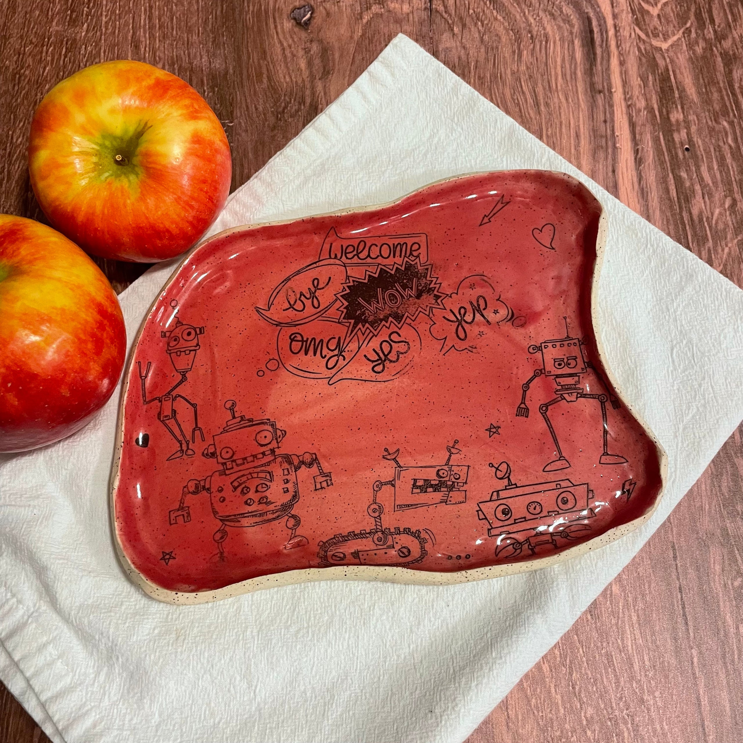 Robots Weird Plate | Next of Kiln Designs